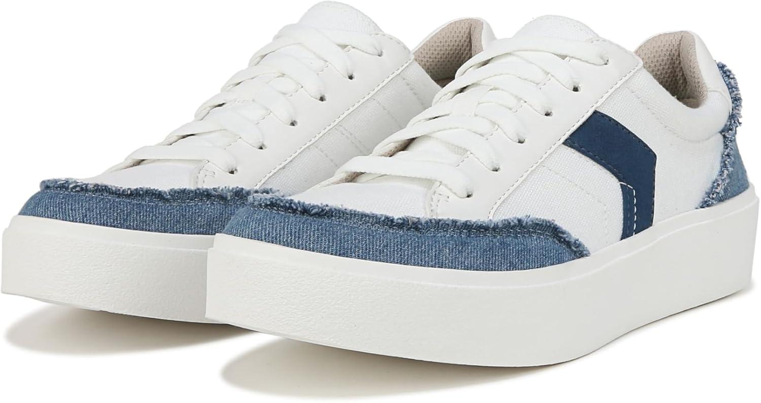 Dr. Scholl’s Work Womens Madison Lace(White/Blue Denim) - Dr. Scholl's