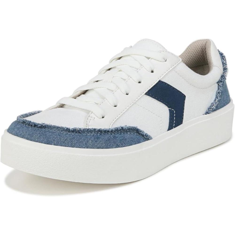 Dr. Scholl’s Work Womens Madison Lace(White/Blue Denim) - Dr. Scholl's