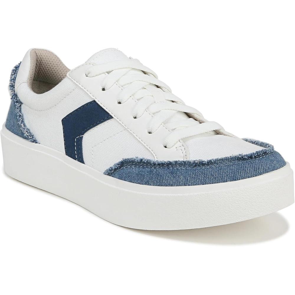 Dr. Scholl’s Work Womens Madison Lace(White/Blue Fabric) - Dr. Scholl's